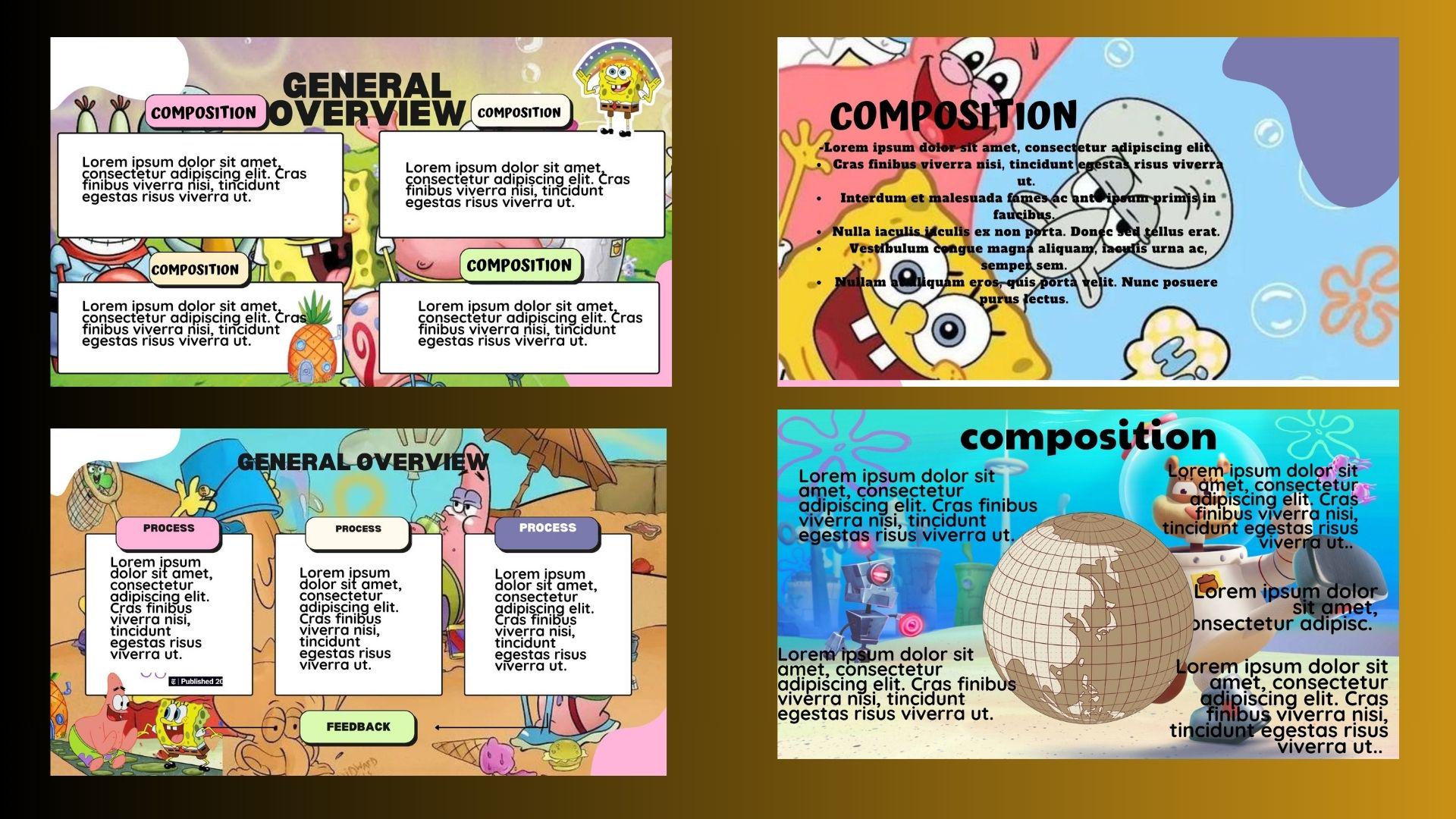 20 Canva Customizable Slide Presentation Template Cartoon Spongebob ...