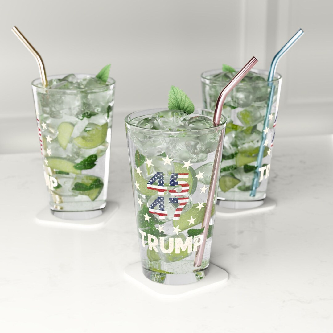 Trump Inauguration Beer Glass, Trump 45 47 Glass, Trump Pint Glass ...