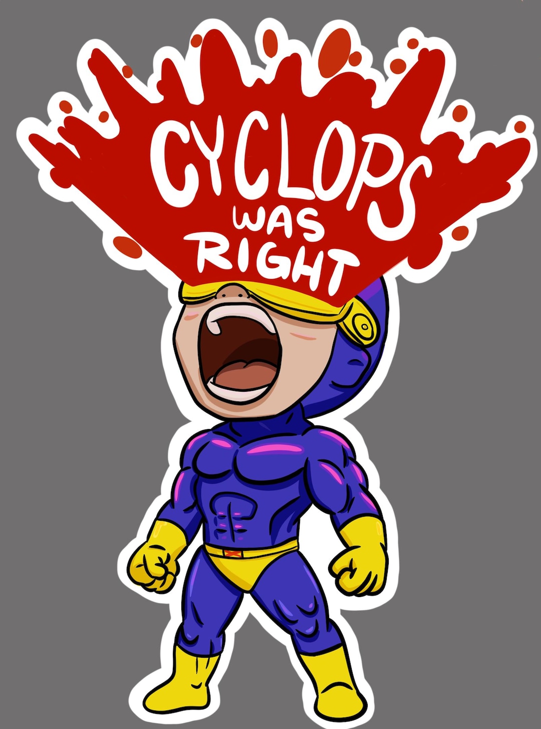 Cyclops Was Right Sticker – X-men Hero Pose Vinyl Decal - Etsy