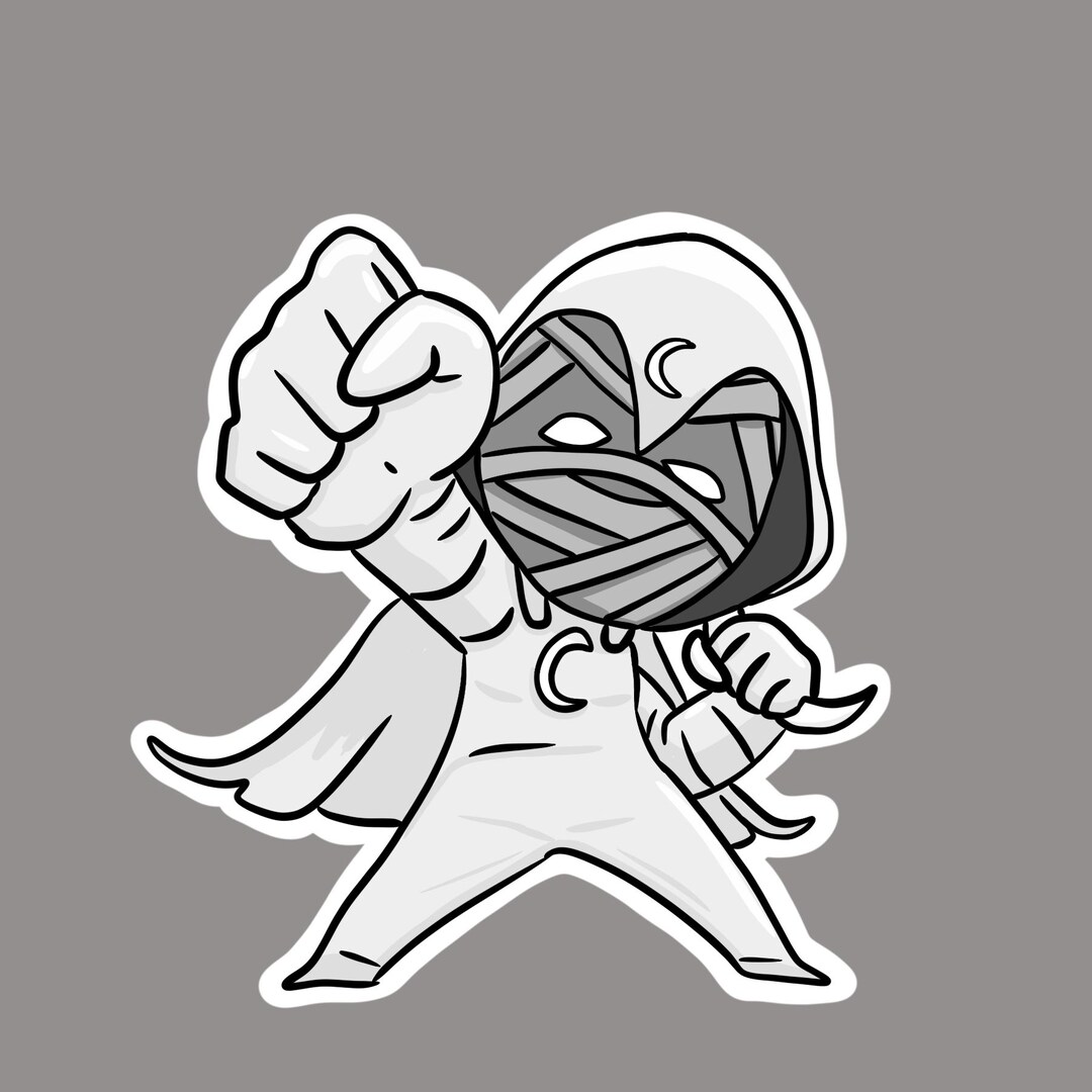 Moon Knight Sticker - Custom Handmade Decal - Etsy