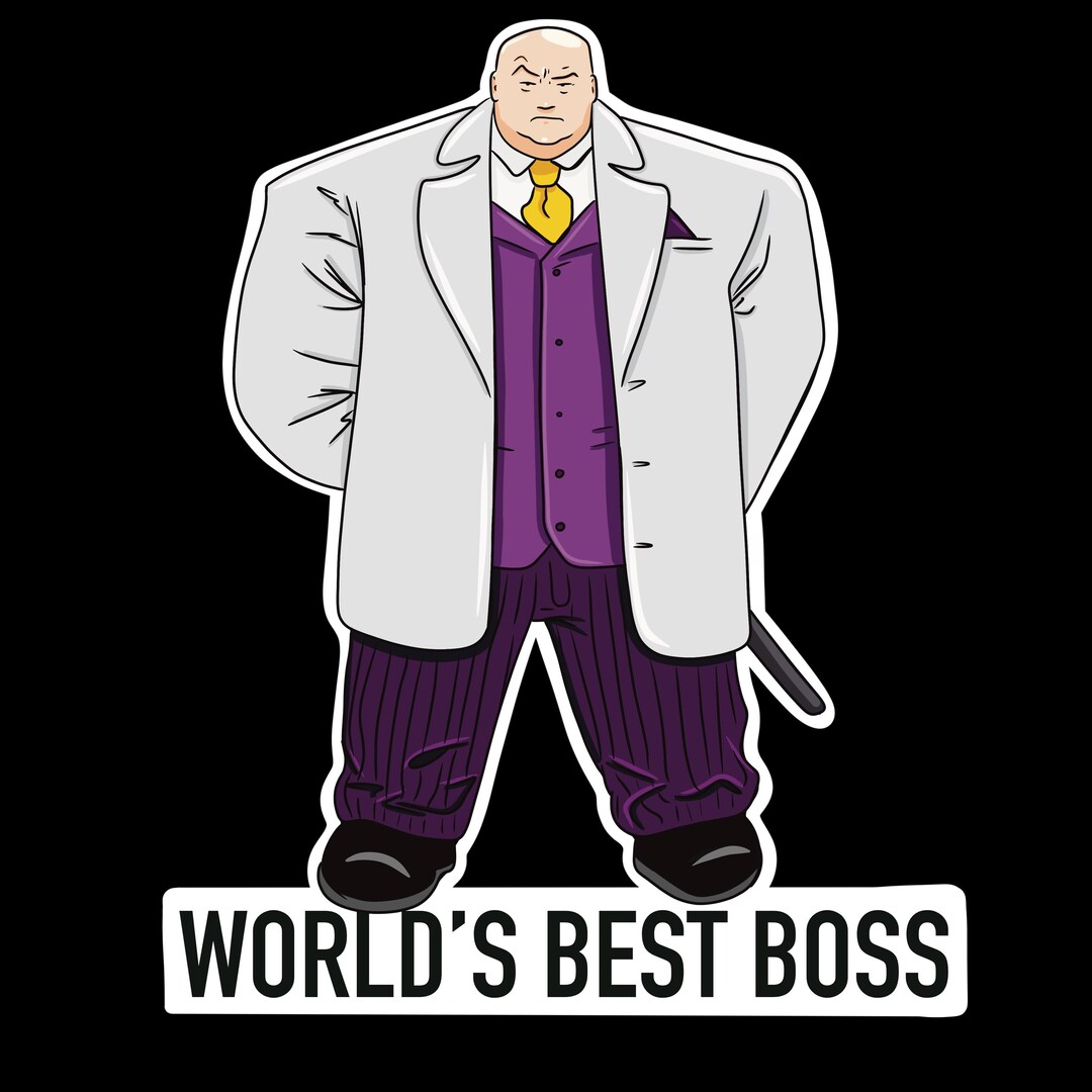 Kingpin Boss Vinyl Decal – Laptop, Water Bottle Sticker - Etsy