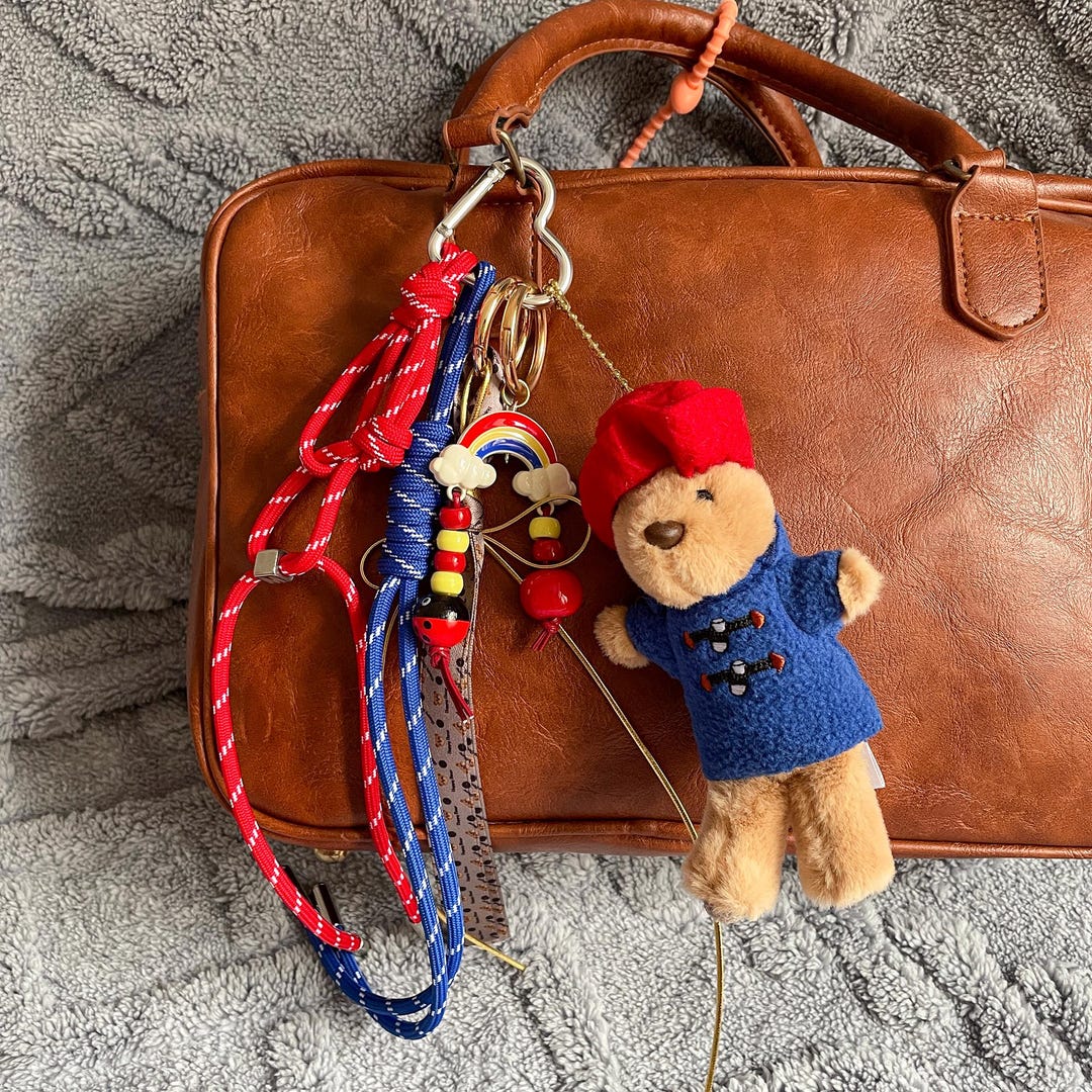 Cute Captain Bear Plush Bag Charms Keychain Accessories for Purse ...