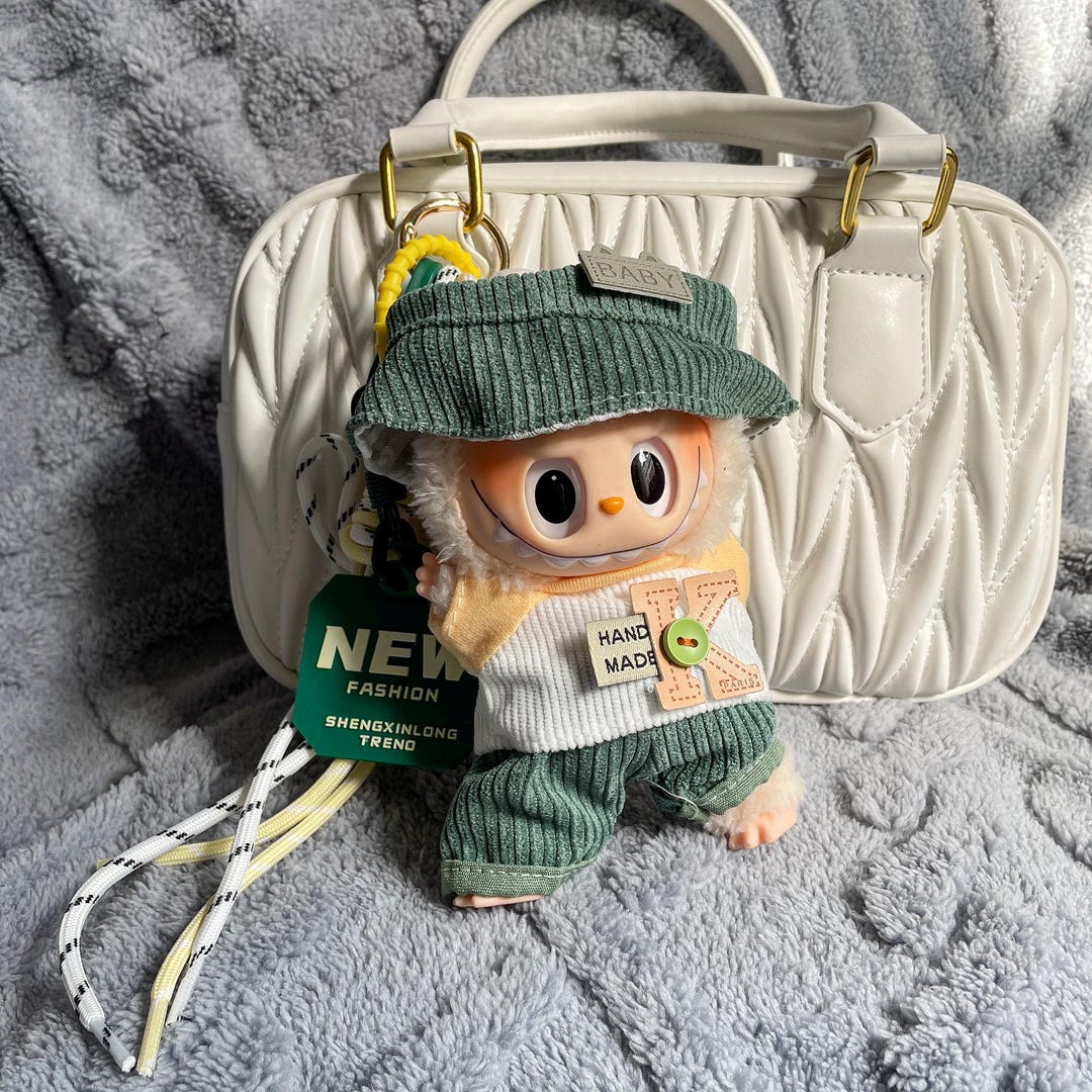 Baby Hat Labubu Doll Plush Bag Charms Keychain Accessories for Purse ...