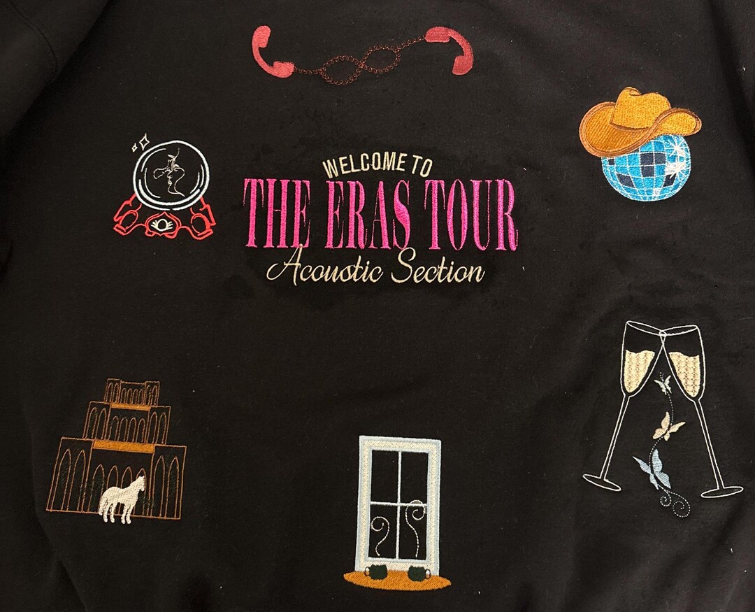 The Eras Tour Text Embroidery File DIGITAL ITEM ONLY Taylor Swift ...