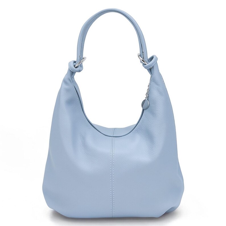 Soft Beige Leather Hobo Bag, Shoulder Tote - Etsy