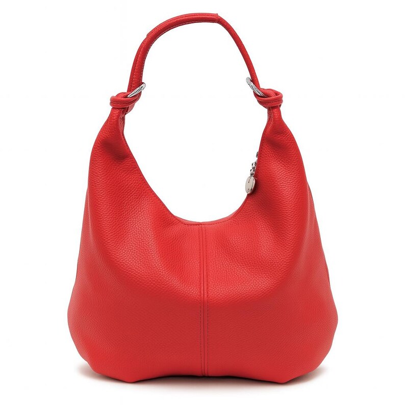 Soft Beige Leather Hobo Bag, Shoulder Tote - Etsy