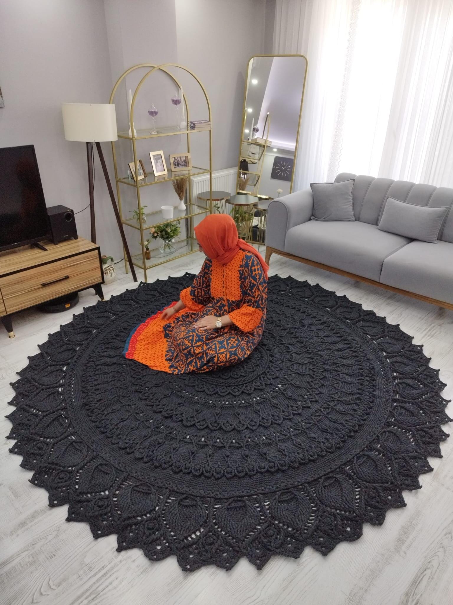 Handmade 3D Model Rug Unique Textured Rug Modern Area Rug Home Decor ...