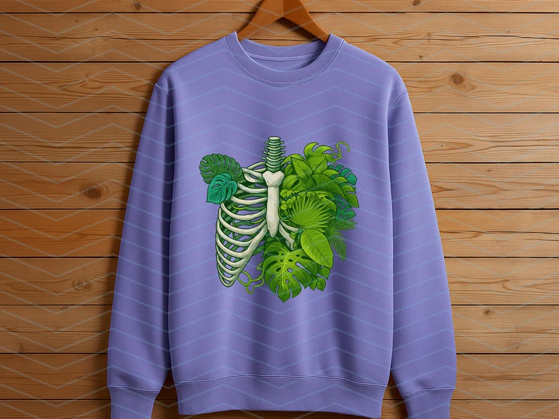 Skeleton Plant Body SVG, Plant Lover PNG, Monstera Graphic (digital ...