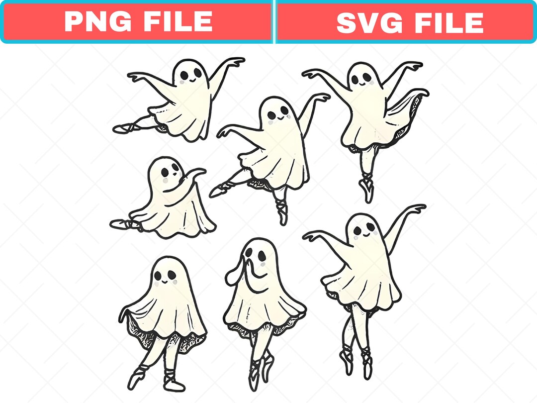Cute Ballet Ghost Svg, Ballet Dancer, Spooky Dance Teacher Png, Spooky ...