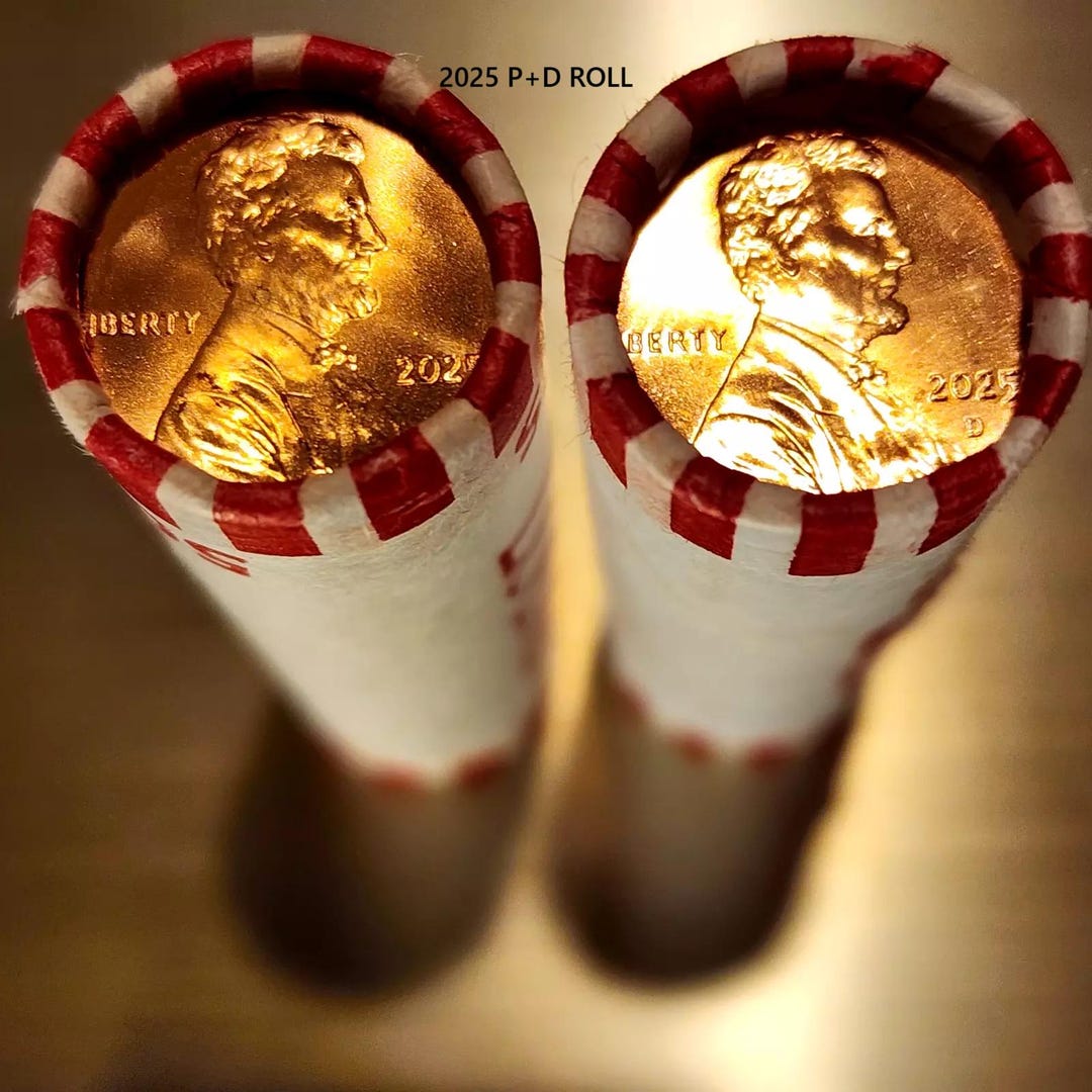 2025 Penny - 2025 Lincoln Cent - 2025 Penny Roll - 2025 S Proof Cent ...