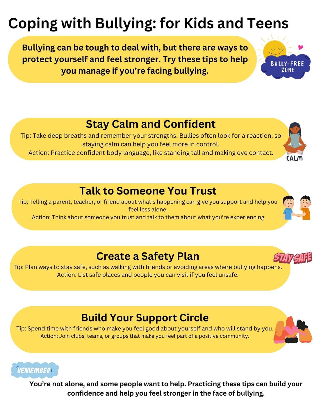 Bullying Prevention Activities & Checklist for Kids and Teens - Etsy