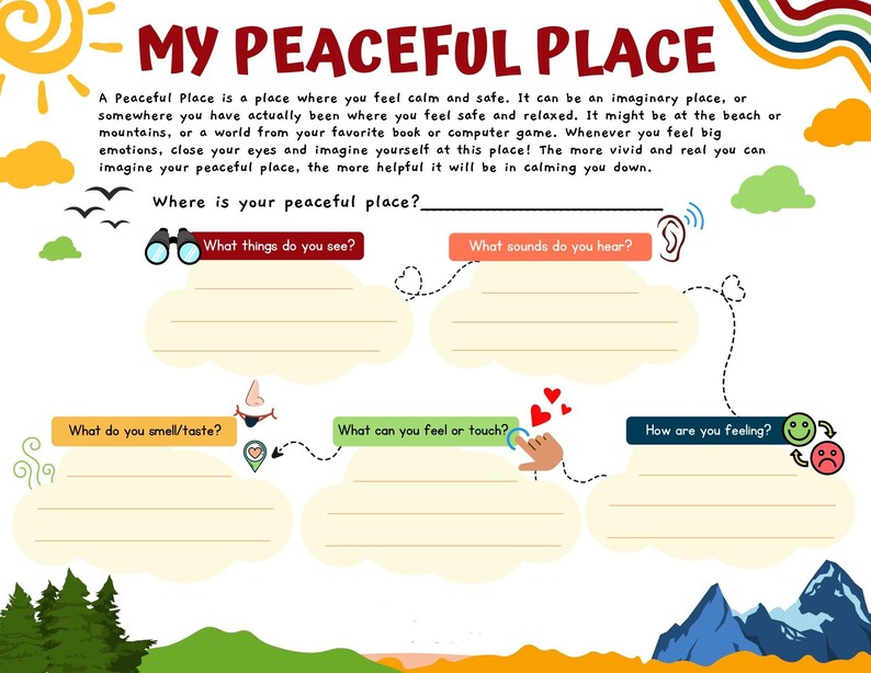 Feelings Thermometer & Emotional Regulation Worksheets - Etsy