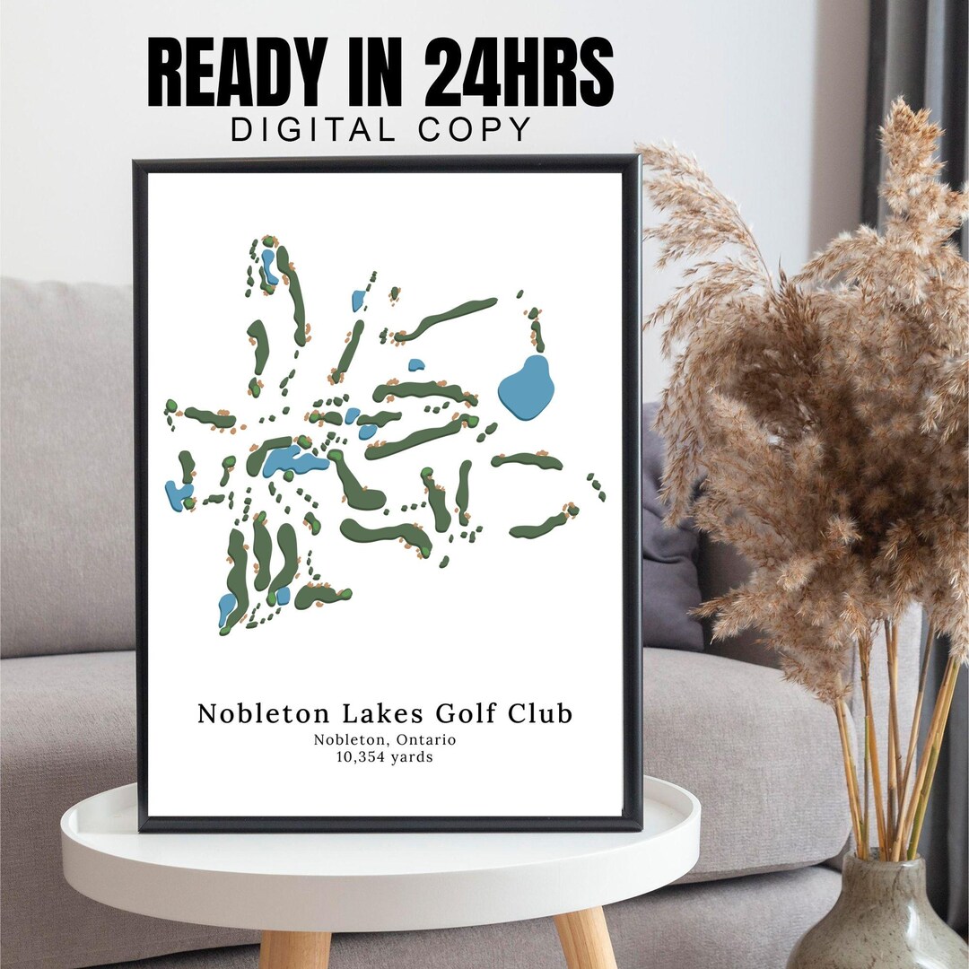 Custom Golf Course Map, Golf Gift, Golf Loving Anniversary Gift ...