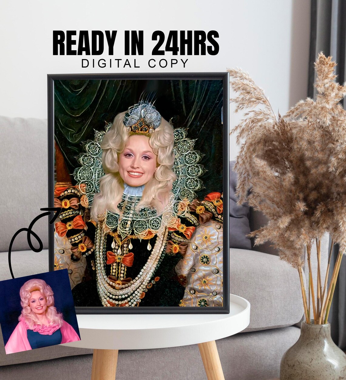 Paint Me Royal Queen Portrait, Custom Human Portrait, Royal Woman ...