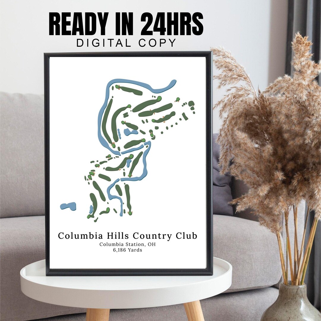 Custom Golf Course Map Print, Any Golf Course Map, Golf Map Illustrated ...