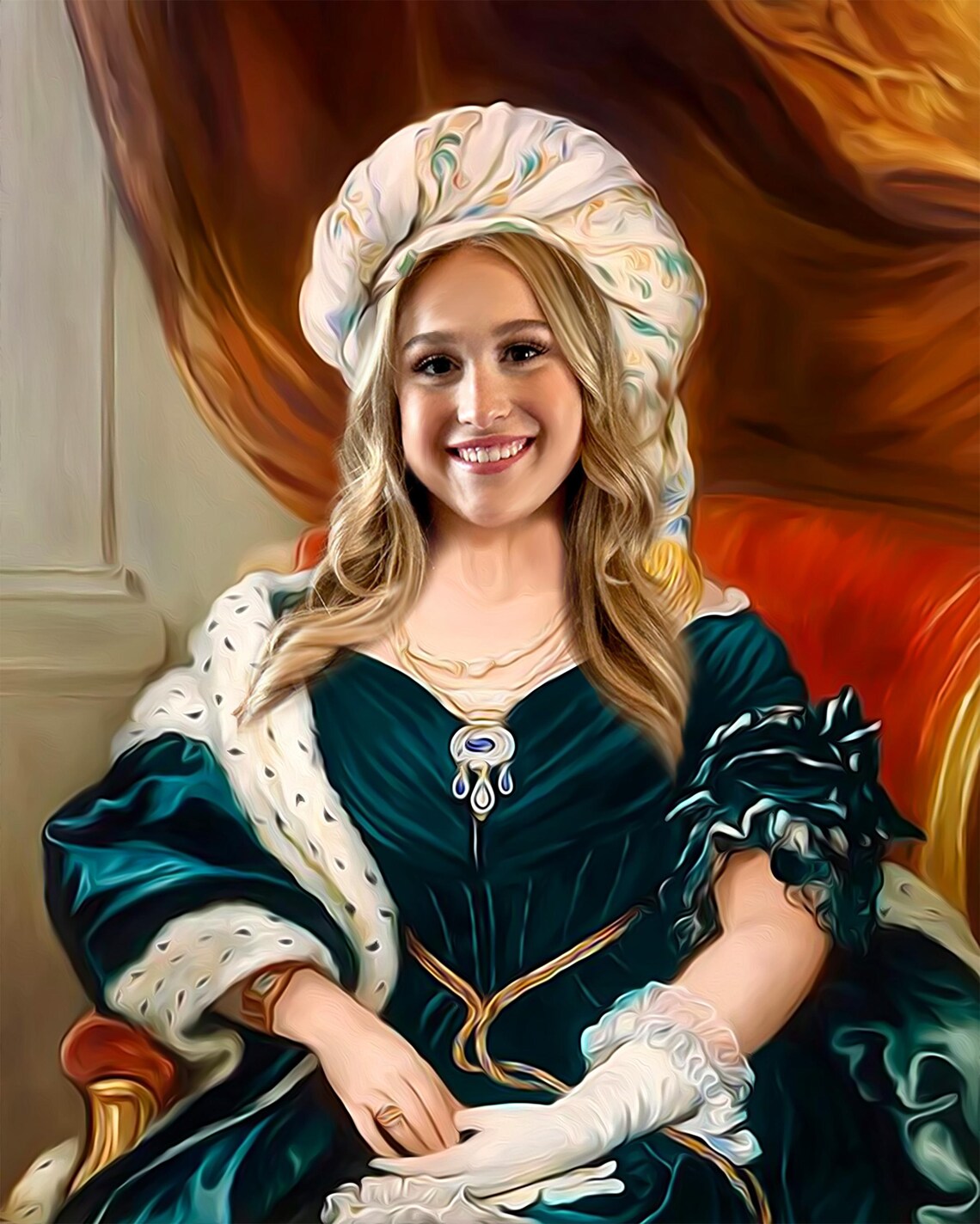 Paint Me Royal Queen Portrait, Custom Human Portrait, Royal Woman ...