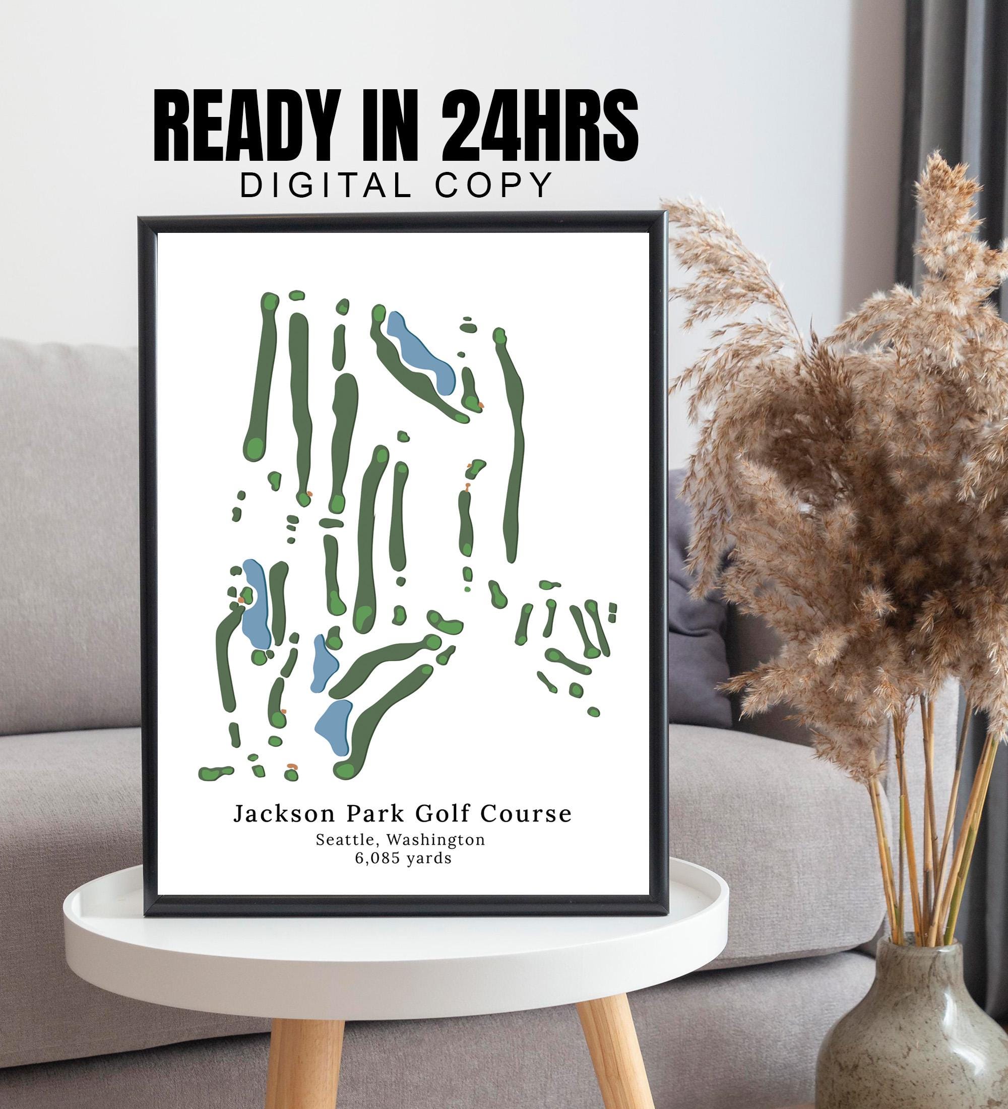 Any Golf Course Map, Custom Golf Course Wall Art, Golf Course Map Gift ...