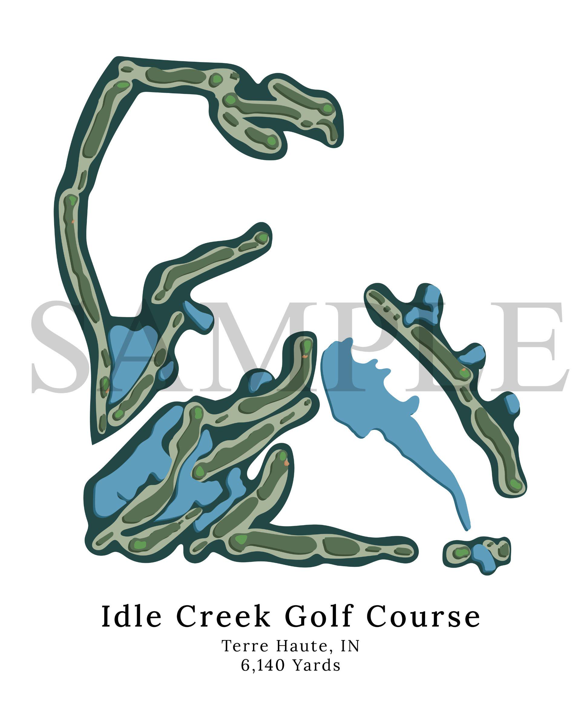 Custom Golf Course Map of a Course of Your Choice Golf Course Map Gift ...