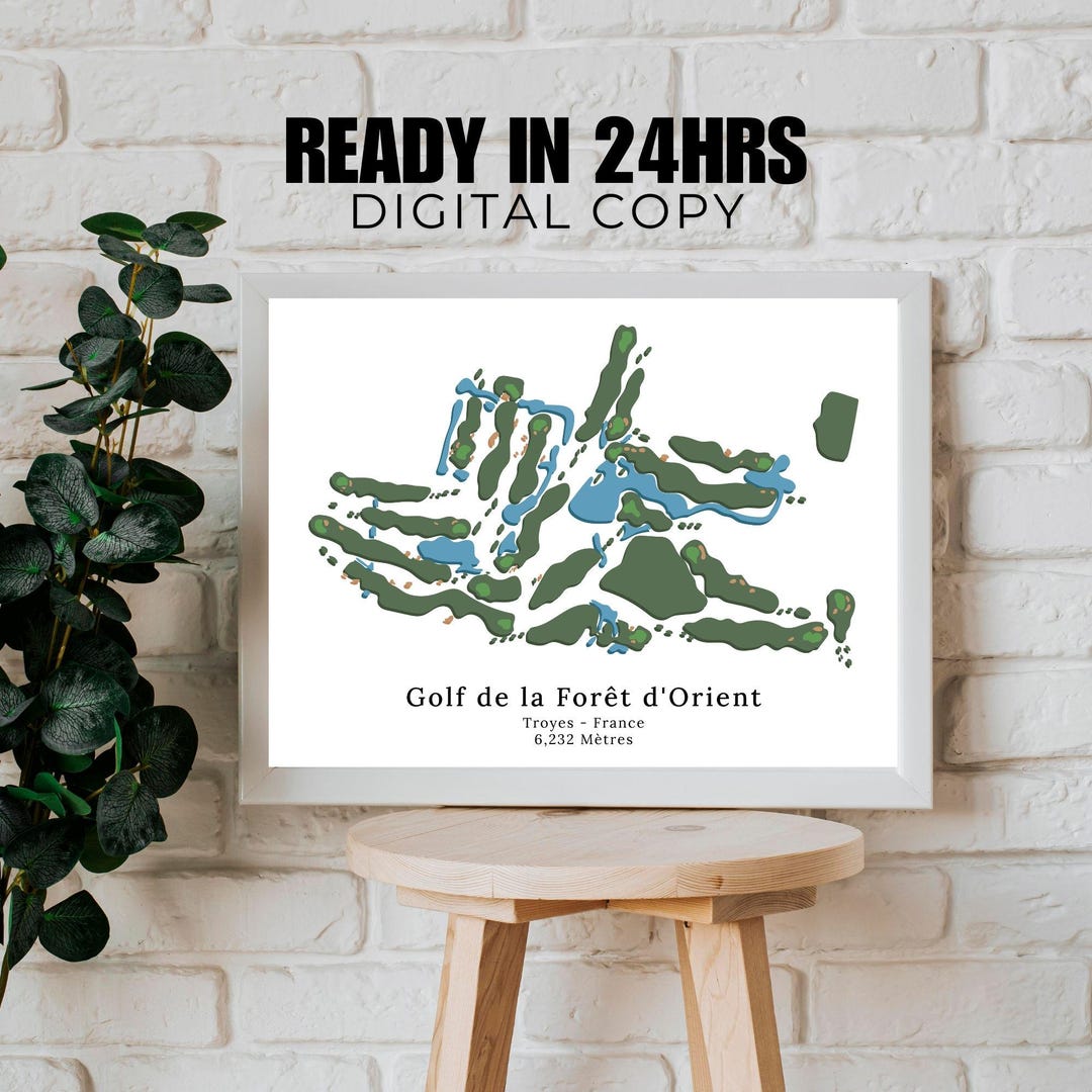 Golf De La Foret D'orient Golf Course Map Print, Custom Any Golf Course ...