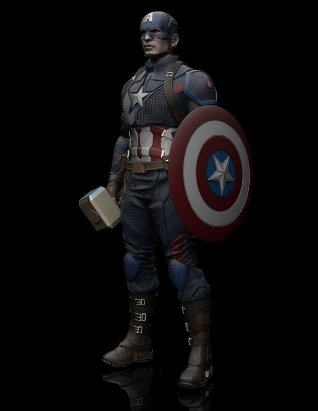 High Quality Captain America Endgame 3D Print Files Detailed STL for ...