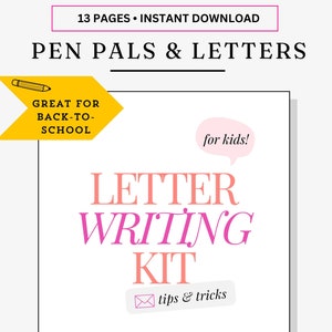 Letter Writing Kit for Kids, Pen Pal Kit Letter Writing, Homeschool ...