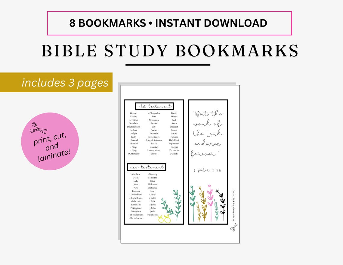 Printable Bible Study Bookmarks, Bible Verse Bookmarks, Jen Wilkin ...