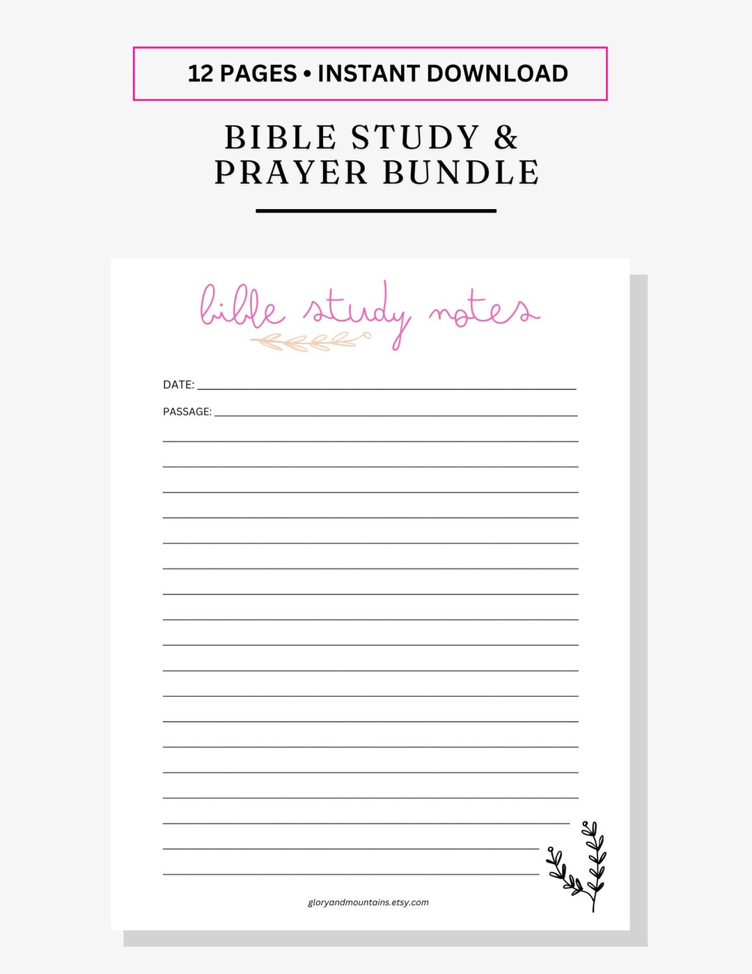 Bible Study Bundle, Family Prayer Time, Quiet Time With Jesus, Prayer ...