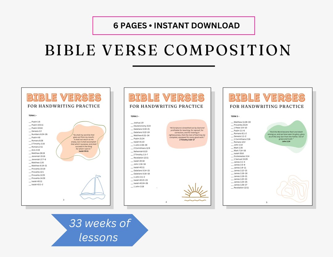 Handwriting Lesson, Bible Verse Handwriting, Language Arts Elementary ...