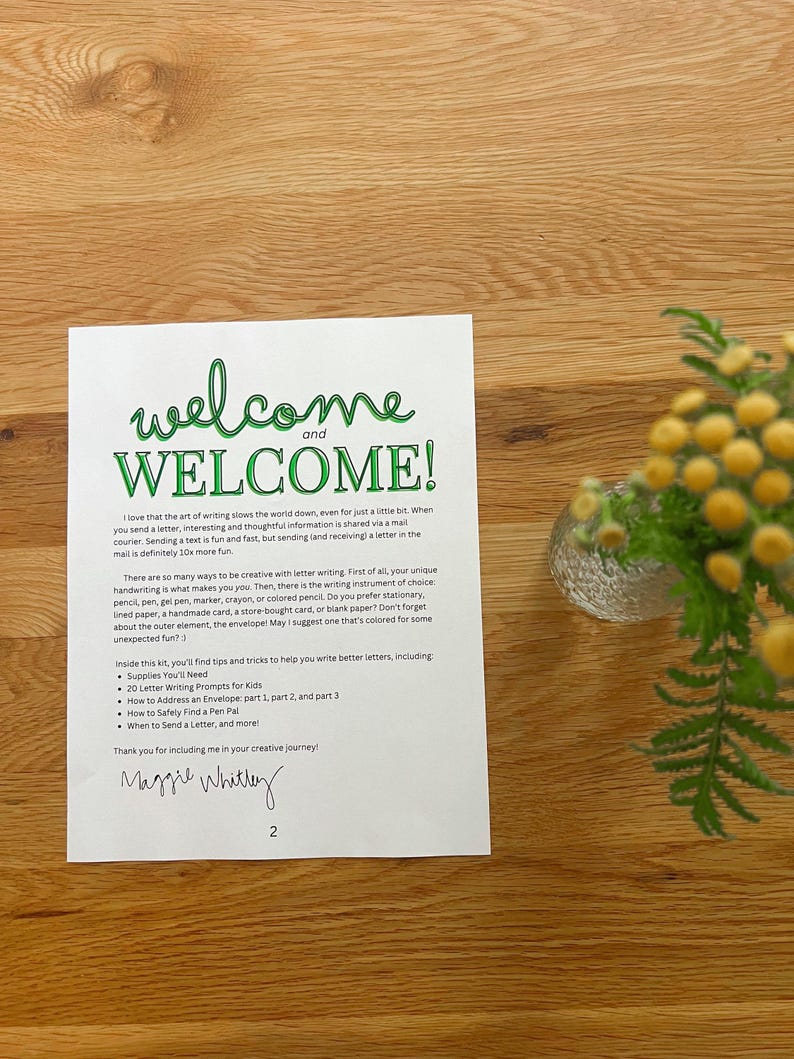 Letter Writing Kit for Kids, Pen Pal Kit Letter Writing, Homeschool ...