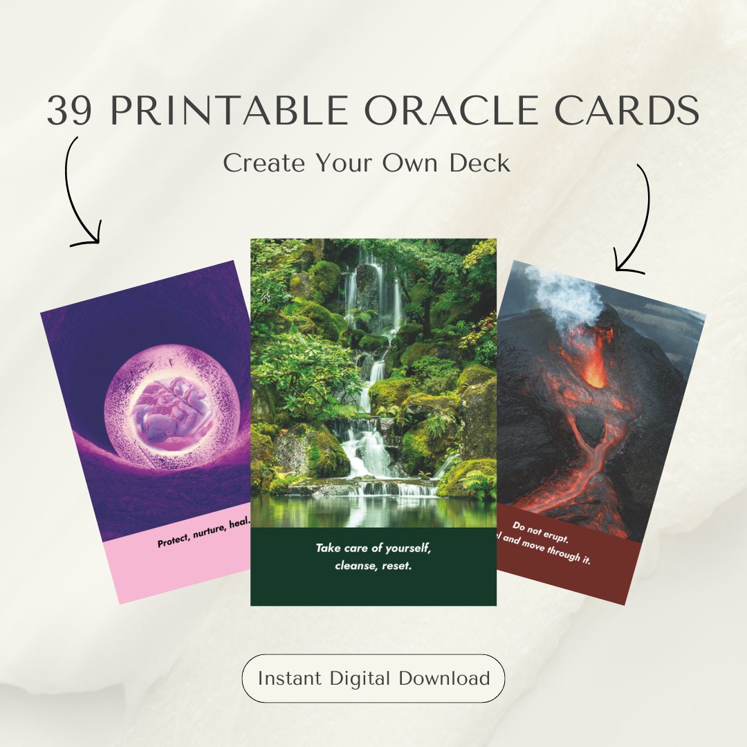 Self-healing Printable Oracle Deck - Digital File 39 Cards - Spiritual ...