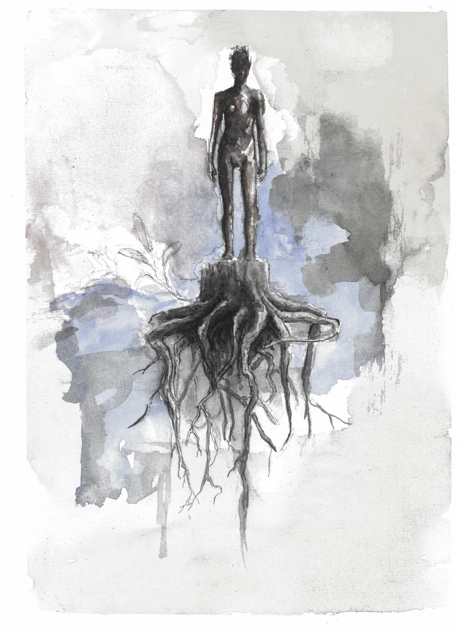 Roots – Deep Connections and Origins | Watercolor & Pencil Art - Etsy