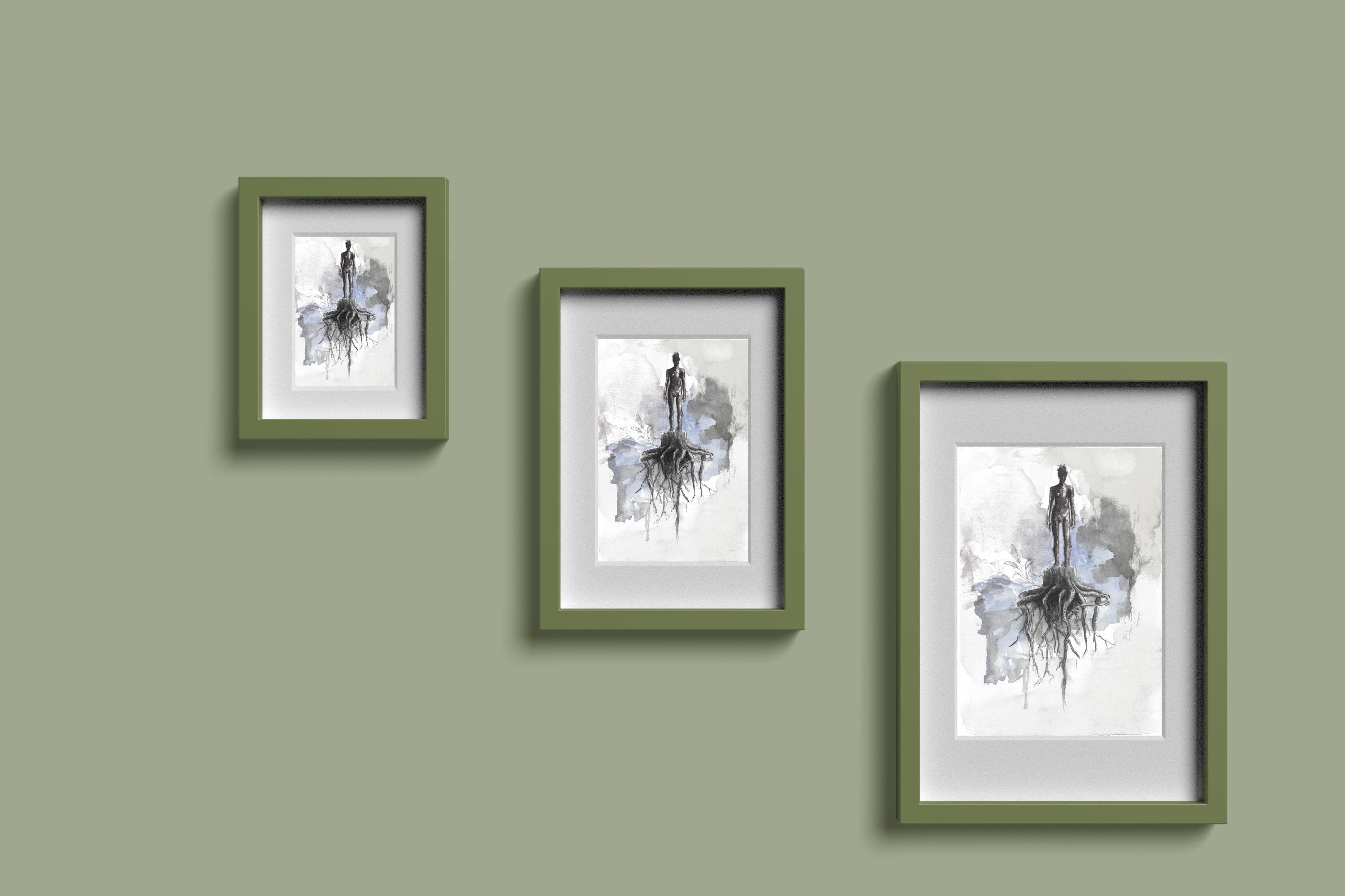 Roots – Deep Connections and Origins | Watercolor & Pencil Art - Etsy