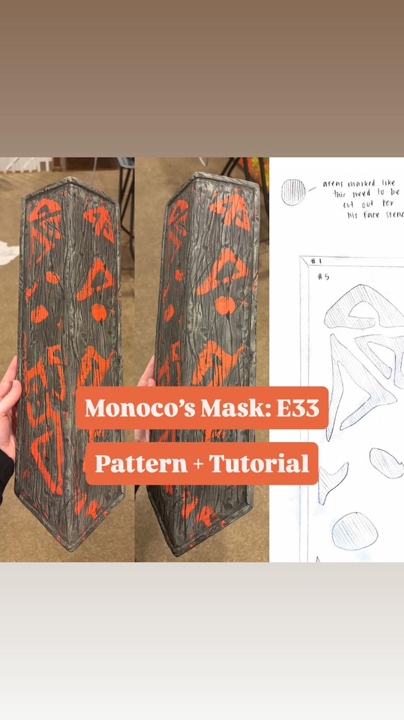 DIY Monoco's Mask Expedition 33 Cosplay Pattern for EVA Foam ...