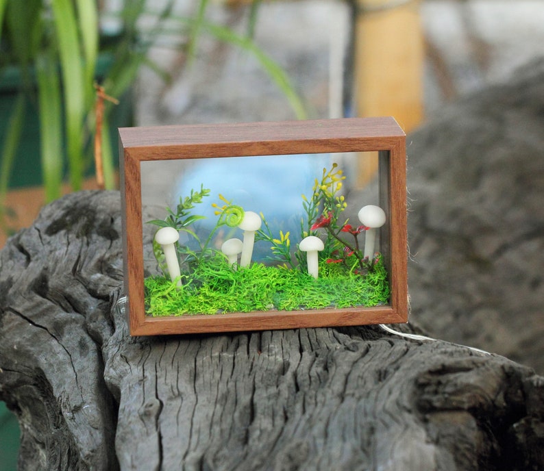 Special Art Frame Light, Forest Frame, Mushroom Light , Shadow Box ...