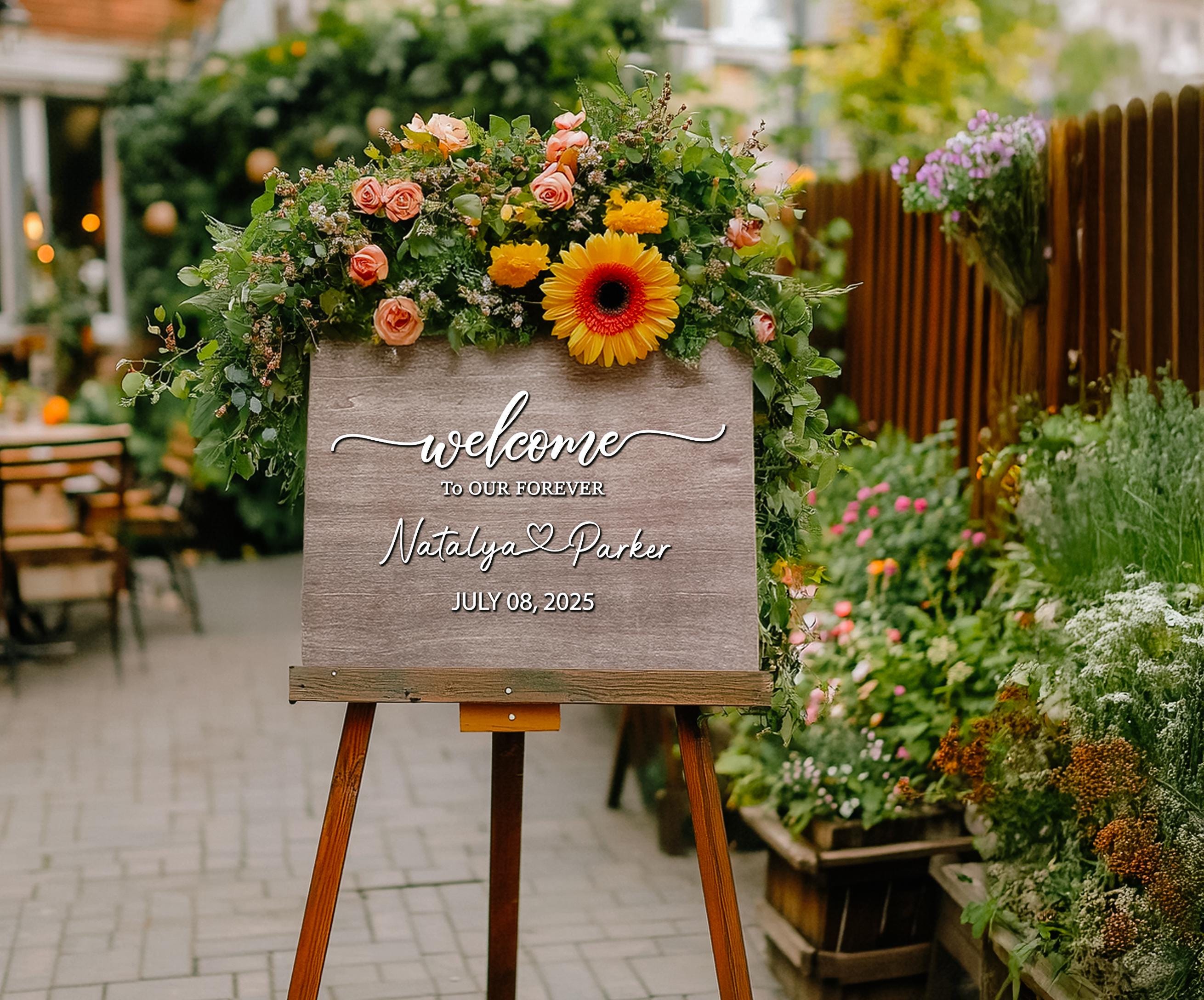 Bienvenidos Welcome Sign, Custom 3D Bienvenidos A Nuestra Boda Sign ...