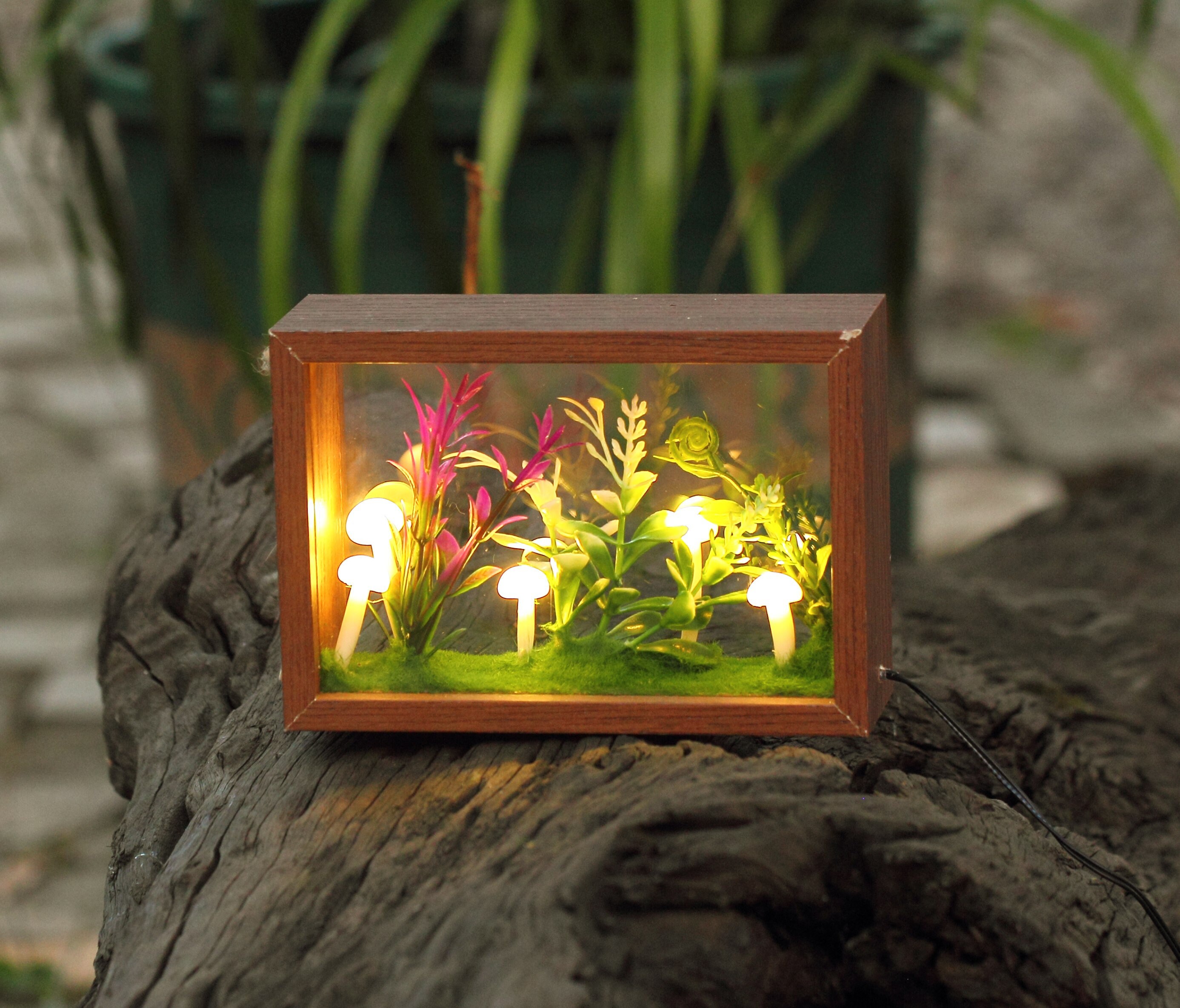 Unique Art Frame Light, Forest Frame, Mushroom Light , Shadow Box ...