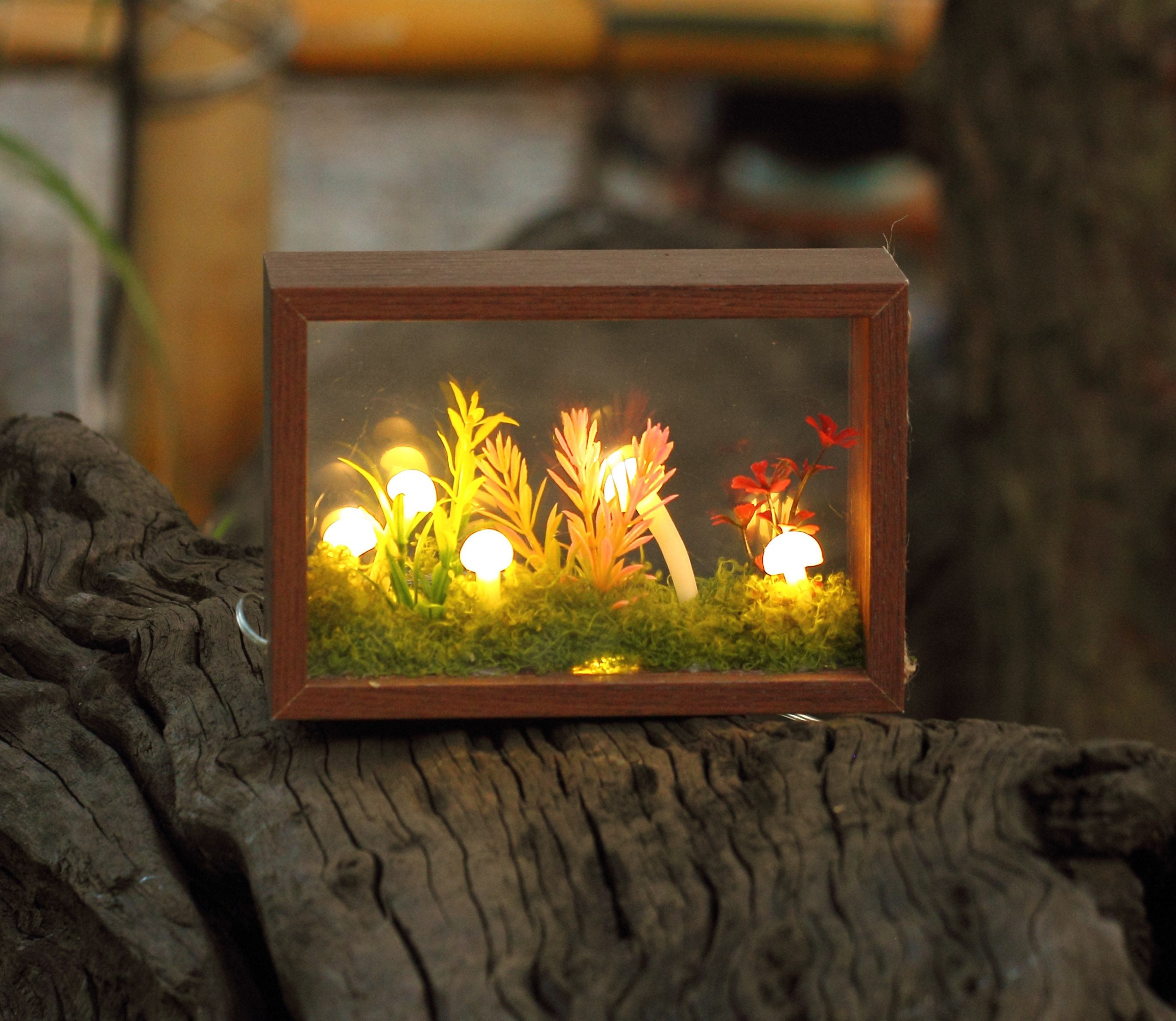 Special Art Frame Light, Forest Frame, Mushroom Light , Shadow Box ...