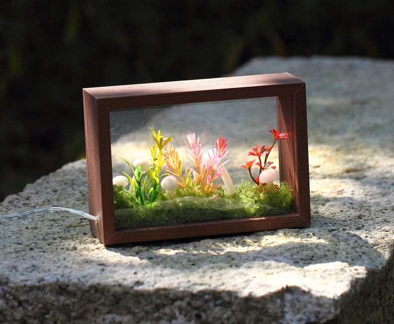 Special Art Frame Light, Forest Frame, Mushroom Light , Shadow Box ...