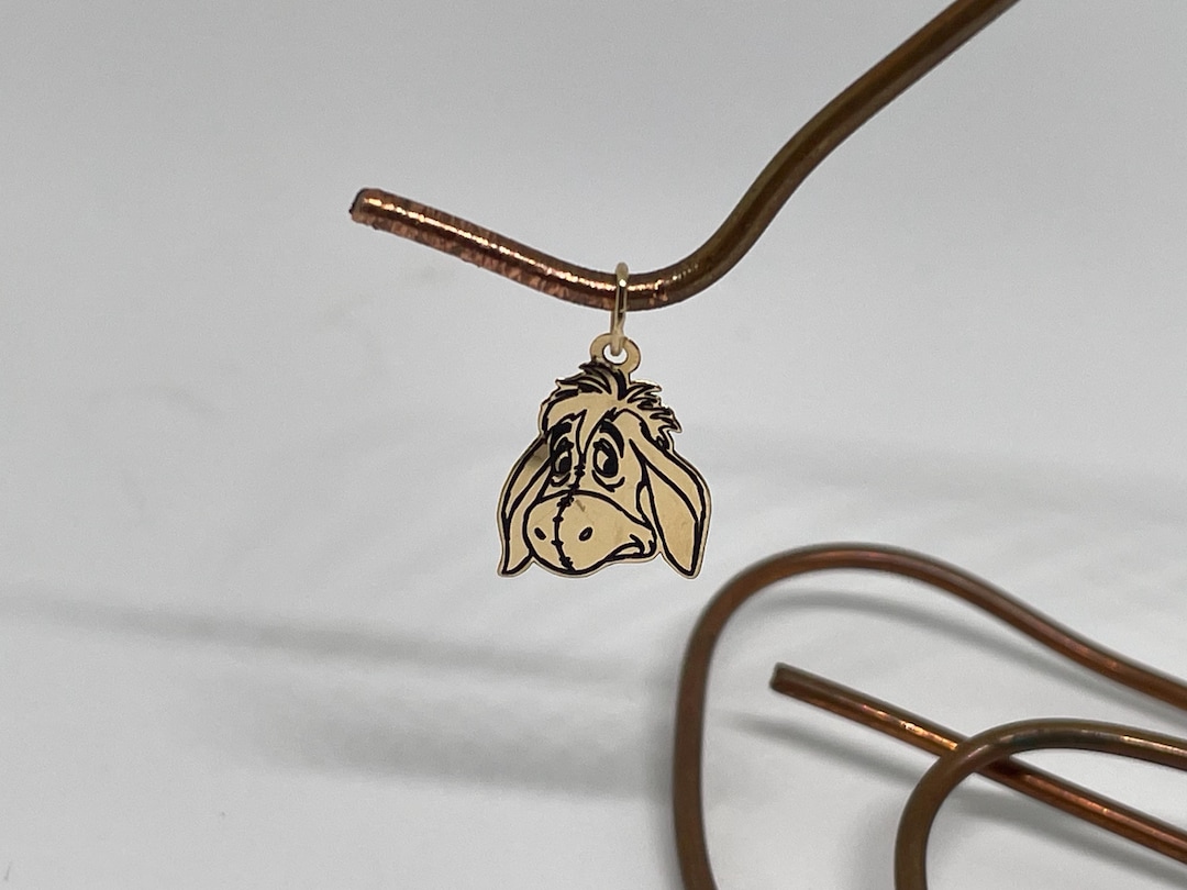 Walt Disney Eeyore Face 14k Gold Charm Pendant Small Van Dell Rare - Etsy