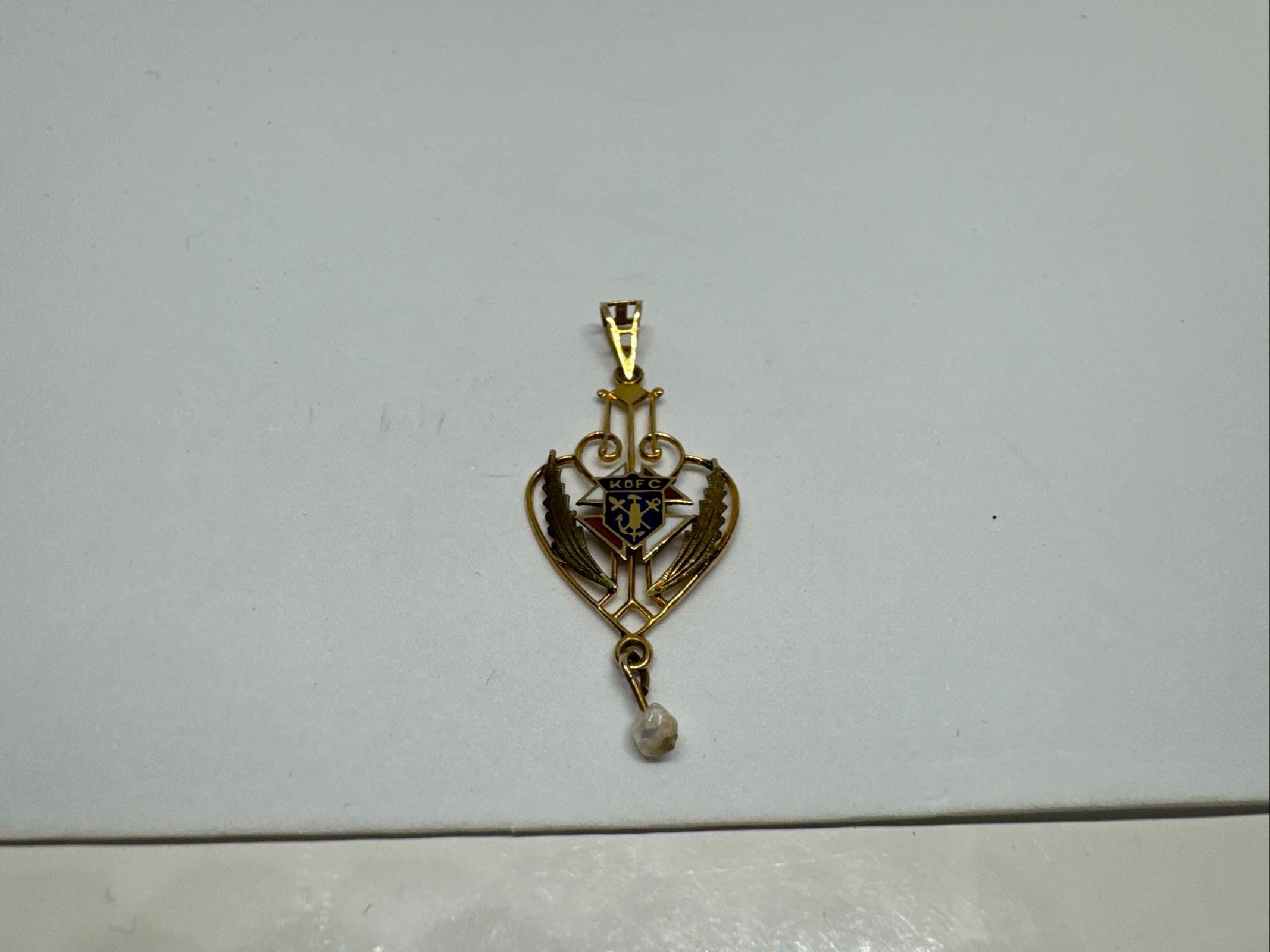 10k Gold Knights of Columbus - Etsy 10k Gold Knights of Columbus - Etsy