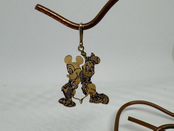 Rare Disney Minnie Mickey Mouse 14k Solid Yellow GOLD… - Gem