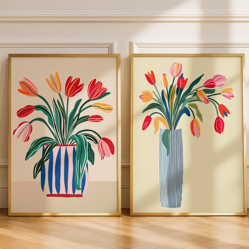 Tulip Wall Art - Etsy