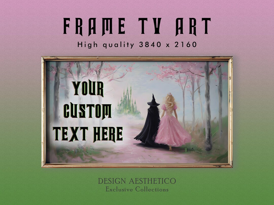 PERSONALIZED Wicked Frame TV Art | Fairytale Princess Kids Birthday ...
