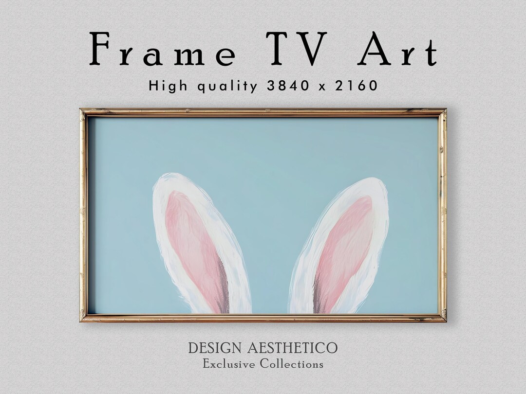 Frame TV Art: Easter Bunny Ears | Easter Decor | Bunny Rabbit | High ...