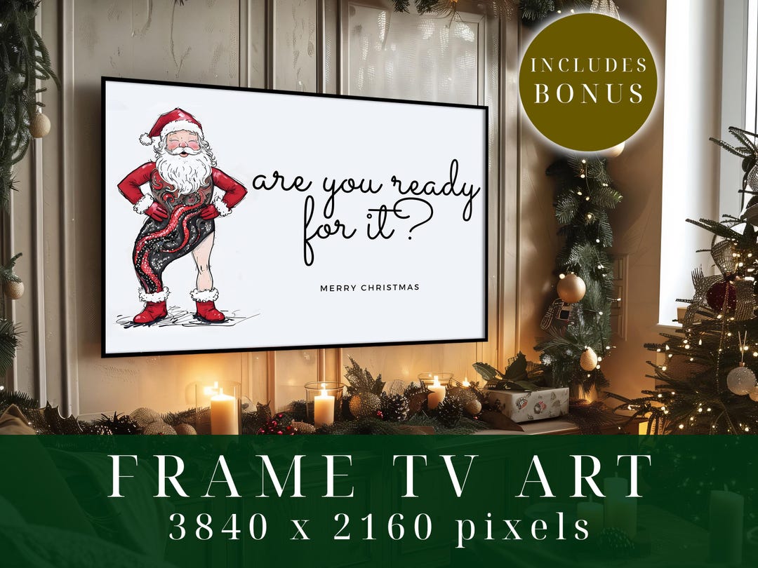 Frame TV Art Are You Ready for It Santa's Reputation Christmas Decor 4K ...