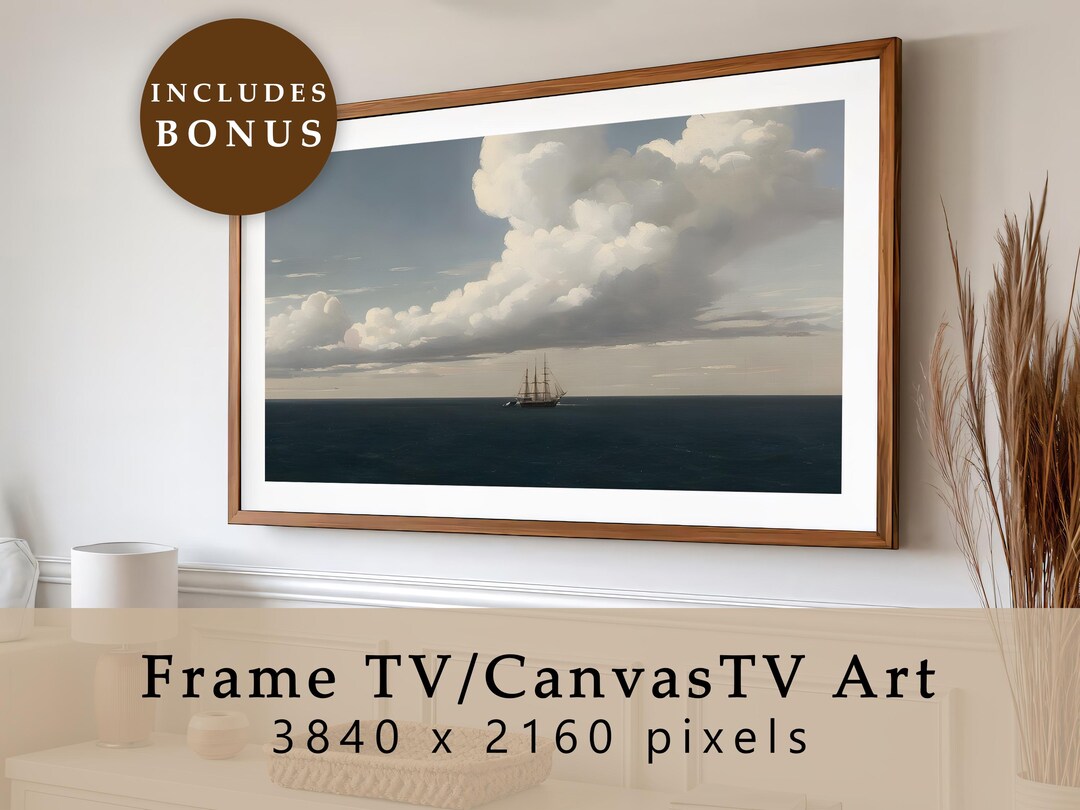 Sailing Ship & Ocean Frame TV / Canvastv Art Nautical Decor 4K High ...