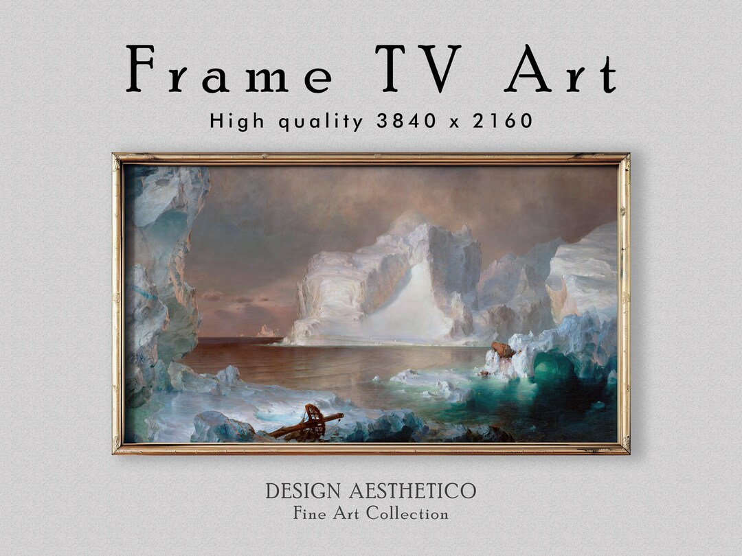 Frame TV Art | Vintage Oil Painting: "the Icebergs" | Ancient Rome ...