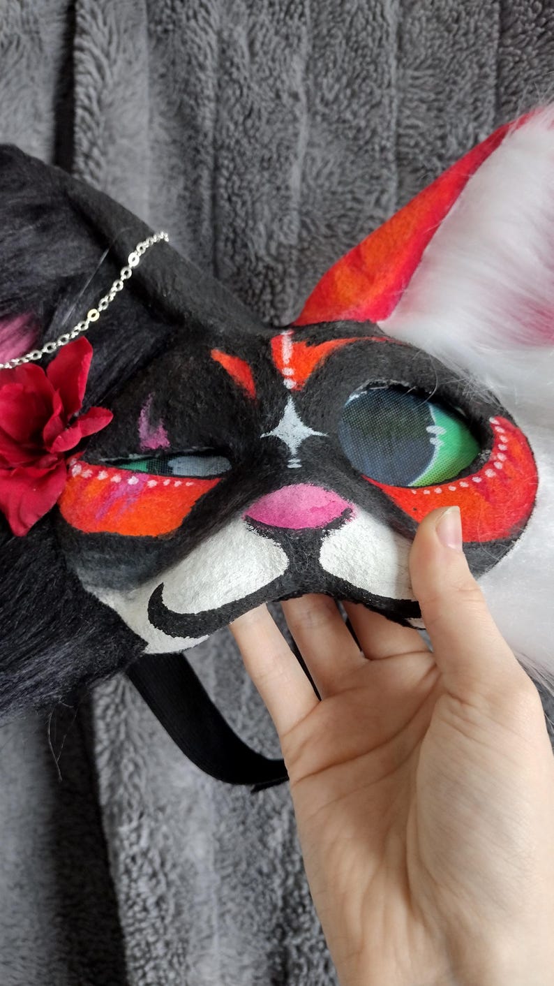 HQ Calico Cat Therian Mask || Lined + Padded - Etsy New Zealand