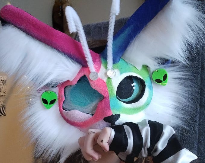 HQ Alien Star Chimera Cat Therian Mask || Poseable Antenna + Lined ...