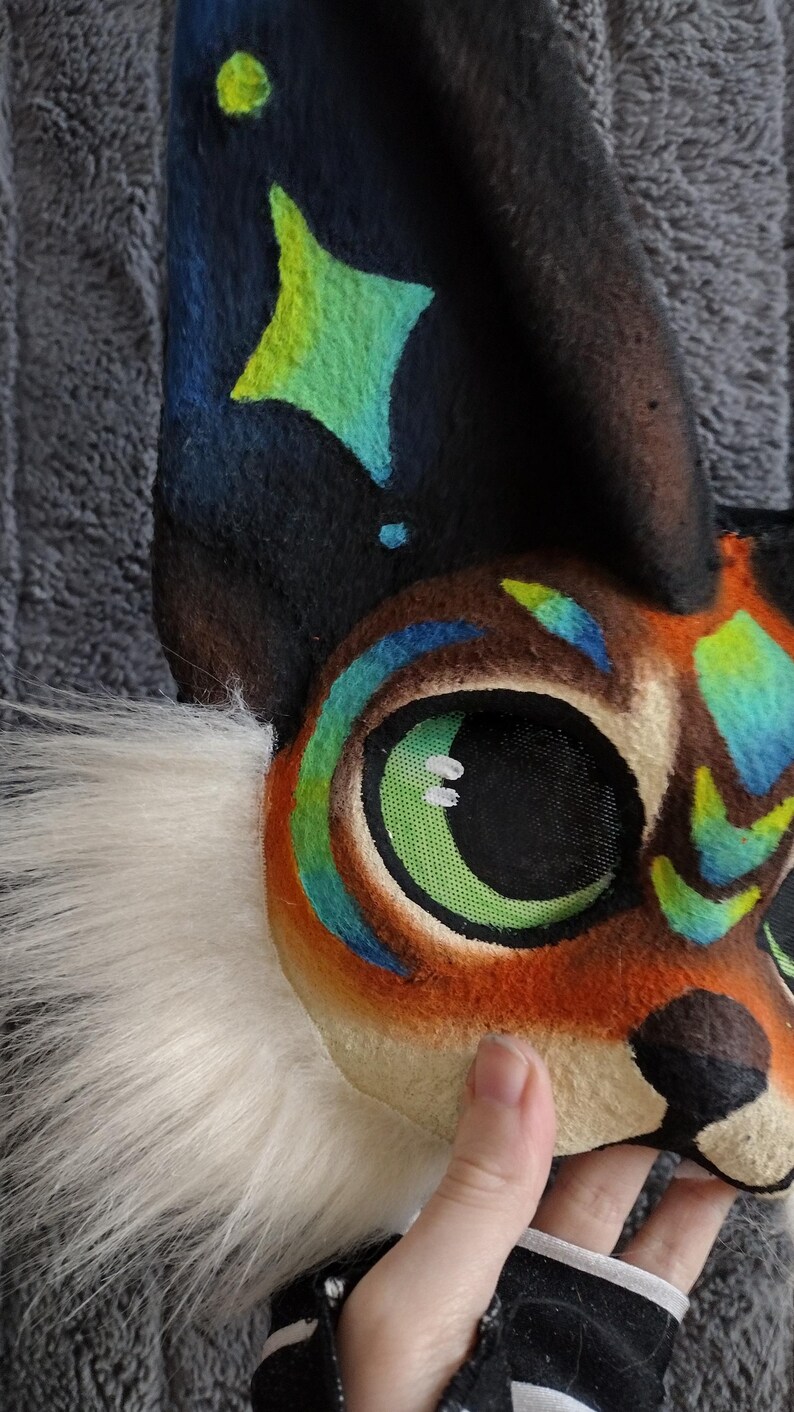 ON HOLD || HQ Ethereal Forest Cat Therian Mask || Lined + Padded - Etsy